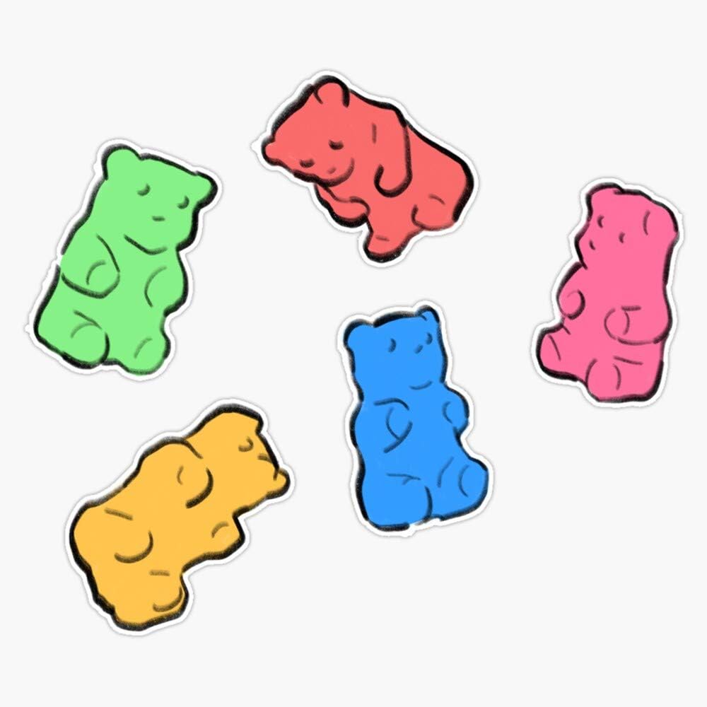 Amazon.com - Gummy Bears Vinyl Waterproof Sticker Decal Car Laptop Wall ...