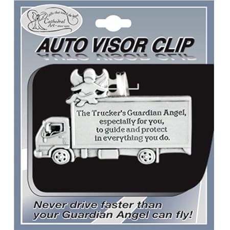 Amazon.com: TRUCKER - Pewter Auto VISOR CLIP - for TRUCK Driver ...