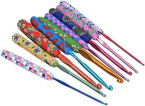 Clover Crochet Hook Hooks 17×5×2 9Pcs Crochet Hook Set With Ergonomic ...