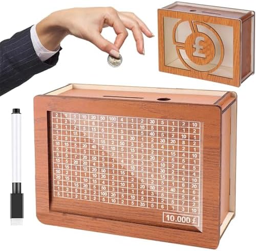 Money Box Wooden,Piggy Bank 5000 Pound,Retro Personalised Money Box ...