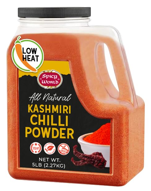Amazon.com : Kashmiri Chili Powder 5 LB Bulk Jar - All Natural, Low ...
