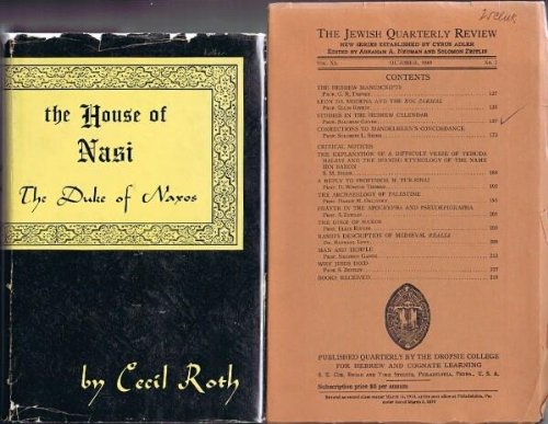 The House of Nasi: The Duke of Naxos / together with The Jewish ...