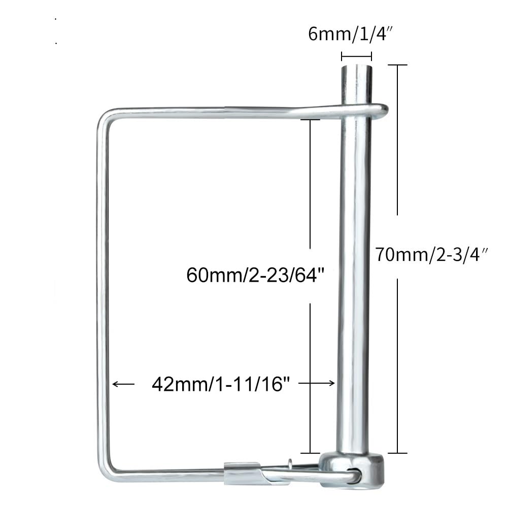Snapklik.com : Comonc 20 PCS Square Pto Pin Shaft Locking Pin 1/4 Pin ...