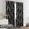 Amazon.com: Yakamok Blackout Curtains for Livingroom - Wave Line with ...