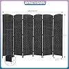 Amazon.com: 6 Panel Room Divider Folding Privacy Screens 6 FT Tall Wall ...