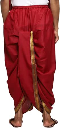 Amazon.com: Rameshwaram Fabrics Men's Readymade Elastic Cotton Silk ...