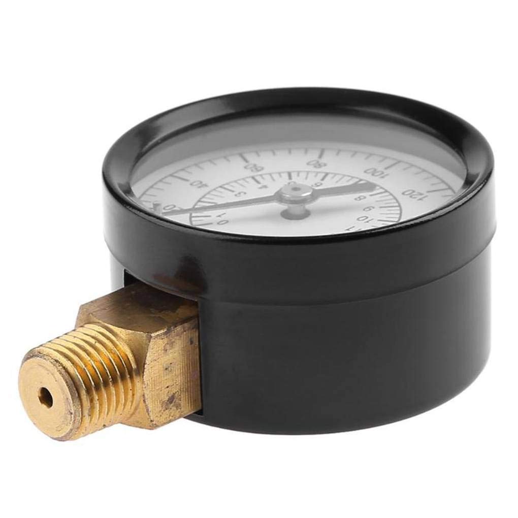 Buy Censhaorme Mini Pressure Gauge 1/4 Inch NPT Side 0-200 PSI Dial Air ...