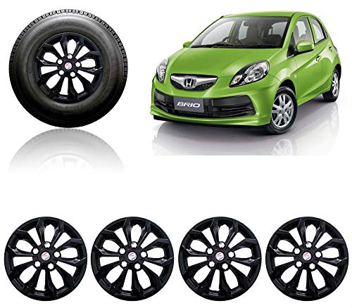 Auto Pearl Car Full Black Wheel Cover Caps 14" Press Type Fitting for ...