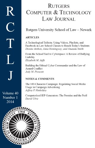 Rutgers Computer & Technology Law Journal: Volume 40, Number 1 - 2014 ...