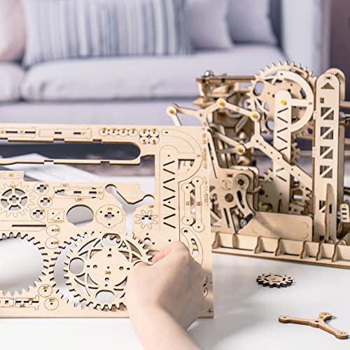 Rowood Marble Run 3D Puzzle, Wooden Town Models for Adults to Build ...