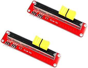 2Pcs Red 10K Linear Slide Potentiometer Module Analog Sensor 3.3V - 5V ...