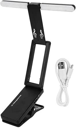 Music Stand Light, Adjustable LED Light Rechargeable Portable Music ...