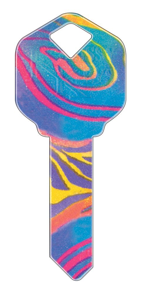 Set of 5 Uncut Blank Designer HK7 Rainbow Swirl Replacement House Keys ...