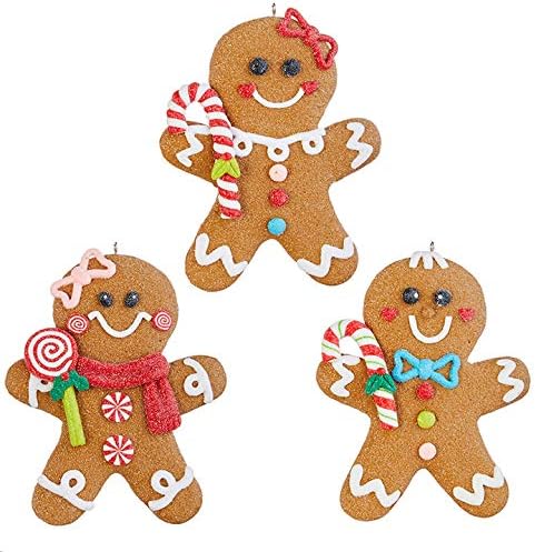 Amazon.com: The Bridge Collection Gingerbread Men Cookie Ornaments ...