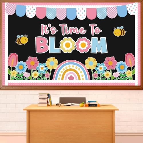Amazon.com: Spring Flower Bloom Bulletin Board Classroom Spring ...