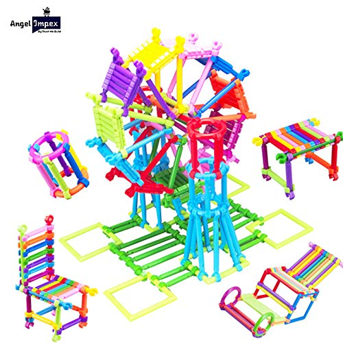 Buy Angel Impex Colourful Interlock Sticks of Plastics to Make Things ...