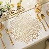 Amazon.com: Gold Placemats Set of 8 Table Mats Gold Charger Plates ...