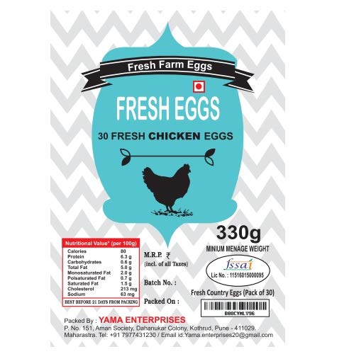 Fresh Country Eggs (Pack of 30) : Amazon.in: Grocery & Gourmet Foods
