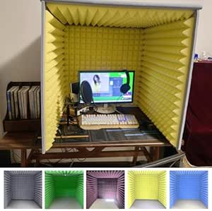 Desktop Soundproof Cover Vocal Booth, Portable Recording Booth for Home ...