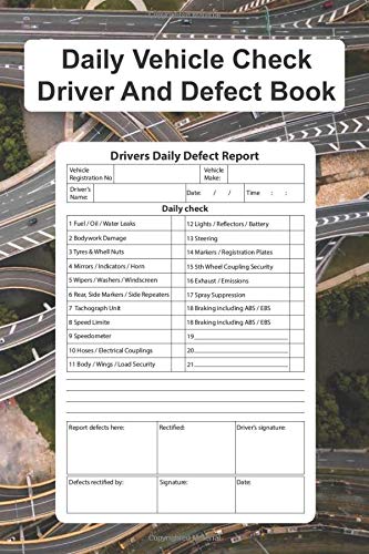 Daily Vehicle Check Driver And Defect Book A Daily Check | Desertcart ...