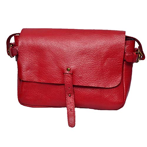 Buy Cherry Red Leather Sling Bag at Amazon.in