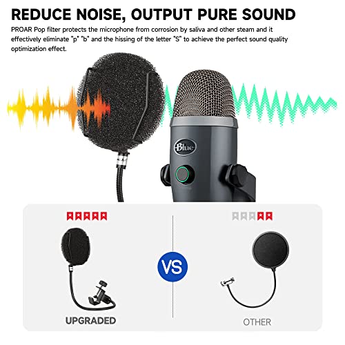 Snapklik.com : Microphone Pop Filter For Blue Yeti,Blue Snowball,Hyperx ...