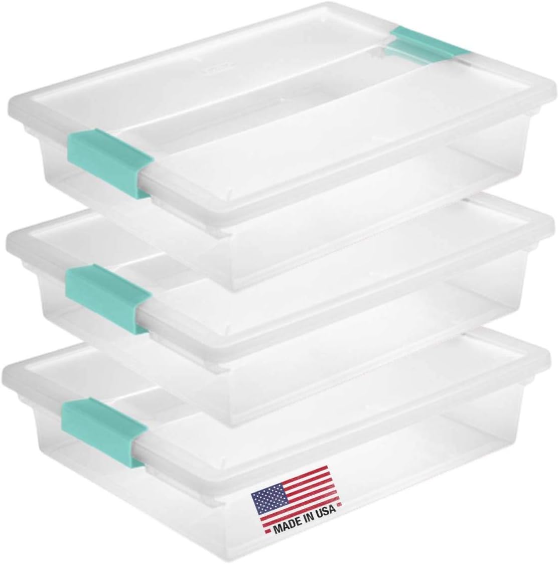 Amazon.com - Sterilite 12-Pack Plastic Storage Bins with Lids, Clear ...