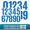 Amazon.com: Seloom 6 Sheets 4 Inch Vinyl Mailbox Numbers Stickers Self ...