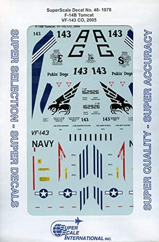 Amazon.com: SuperScale_Decals 1:48 F-14 B Tomcat VF-143 CO 2005 Decal ...