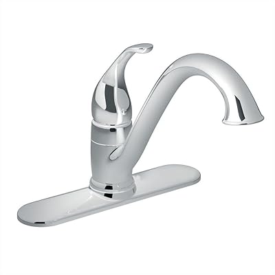 Moen 7434 Chateau One-Handle Low Arc Kitchen Faucet (Chrome), Touch On ...