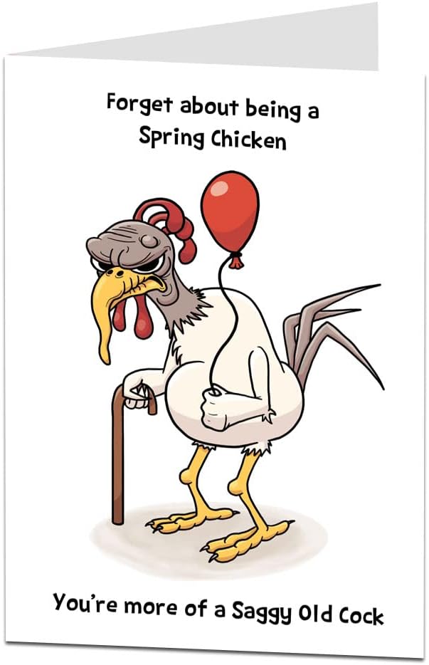 Funny Chicken Happy Birthday Card Happy Birthday Chicken - Cartoon ...