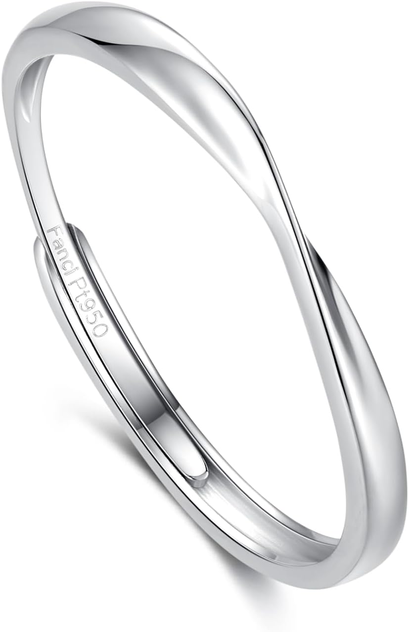 Amazon | [FANCIME] プラチナ リング 指輪 Pt950 メンズリング 調節可能 輝き ギフトボックス付 ギフトラッピング付 メンズ 母の日 クリスマス 誕生日 プレゼント ...