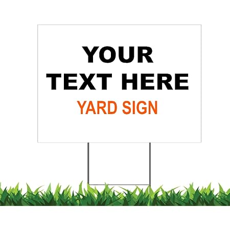 Amazon.com : Personalized Custom Yard Sign with Your Text Or Image 18 x ...