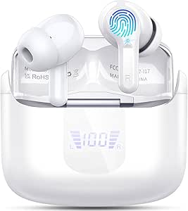 Amazon.com: Wireless Earbud Bluetooth 5.3 Headphones, Hi-Fi Stereo Ear ...
