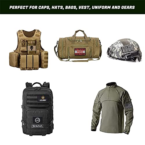 TXSN 12PCS Random Tactical Morale Patches Bundle, Full Embroidery Loop ...