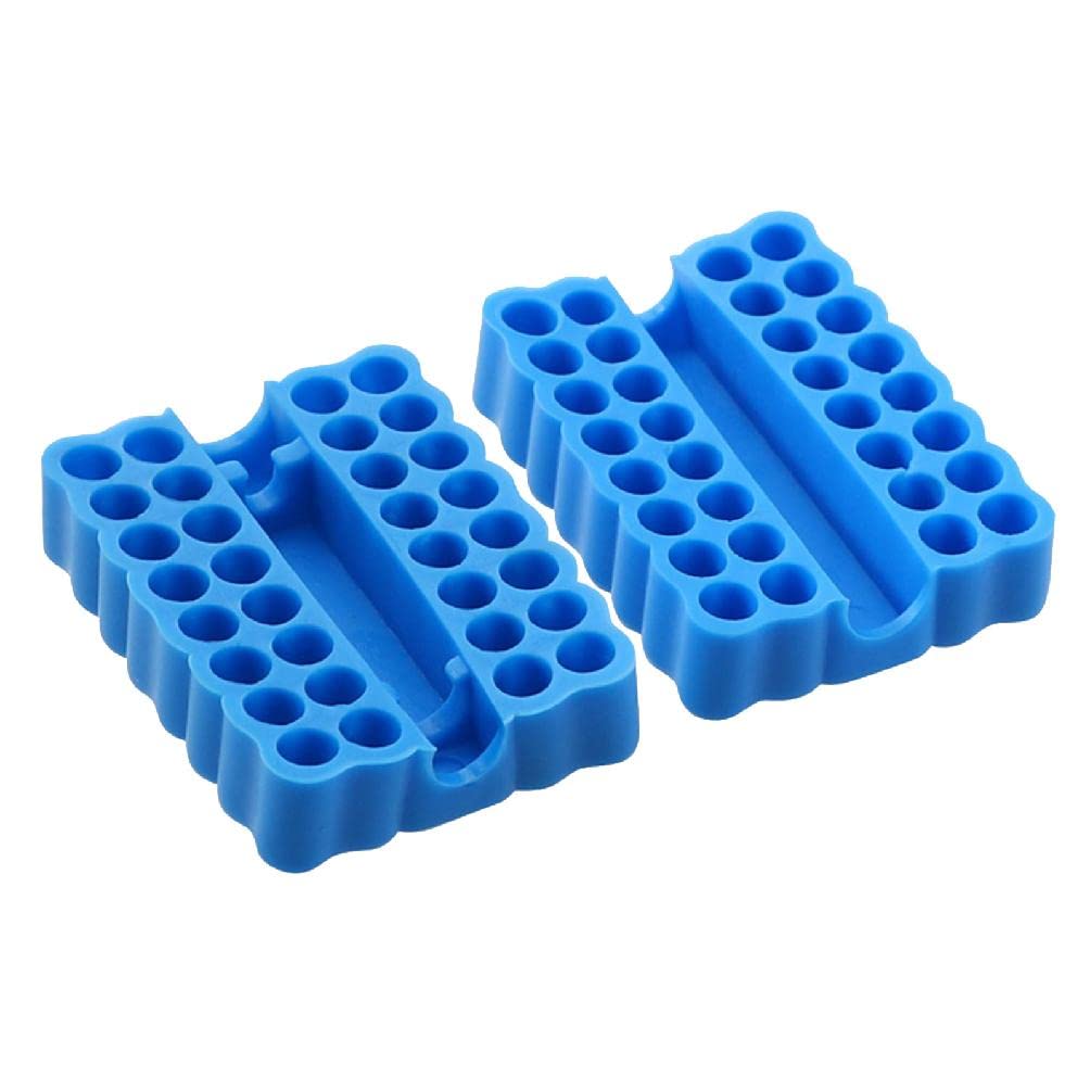 2 Pieces/Set 32 Holes Hex Shank Screwdriver Bits Holder Plastic Storage ...