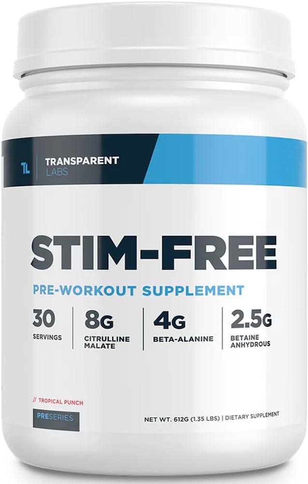 Amazon.com: Transparent Labs Stim-Free Pre-Workout - Caffeine & Stim ...