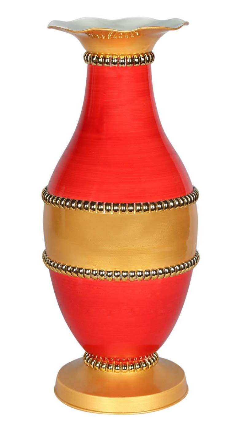 Red Lace Vase