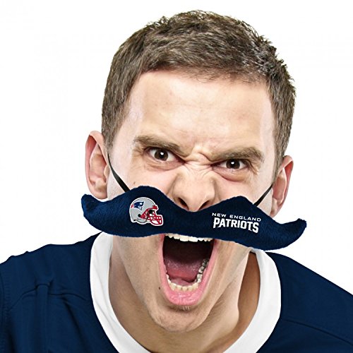 Buy NFL New England Patriots Mustache, 5-Inch x 2-Inch, Black Online at ...
