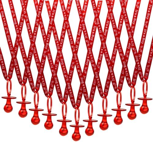 Amazon.com : 36 Pieces It's a Boy Baby Shower Pacifiers Necklace ...