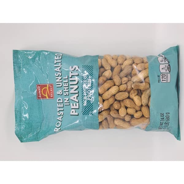 Amazon.com : Sunny Select, Roasted In Shell Peanuts, Unsalted, 24 OZ ...