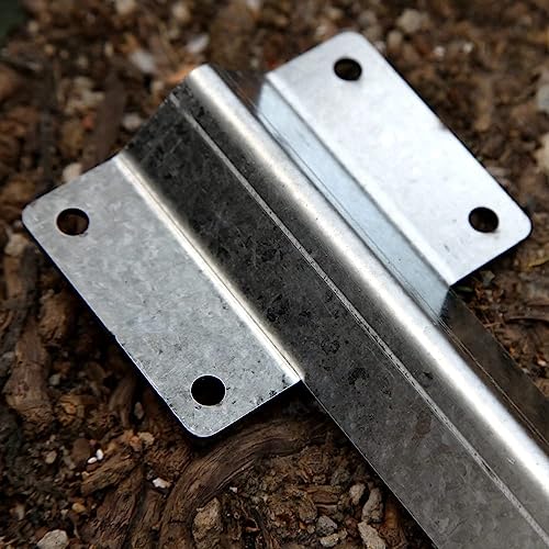 Pack of 20 Heavy Duty galvanised Steel Metal Fixing Peg Timber Corner ...