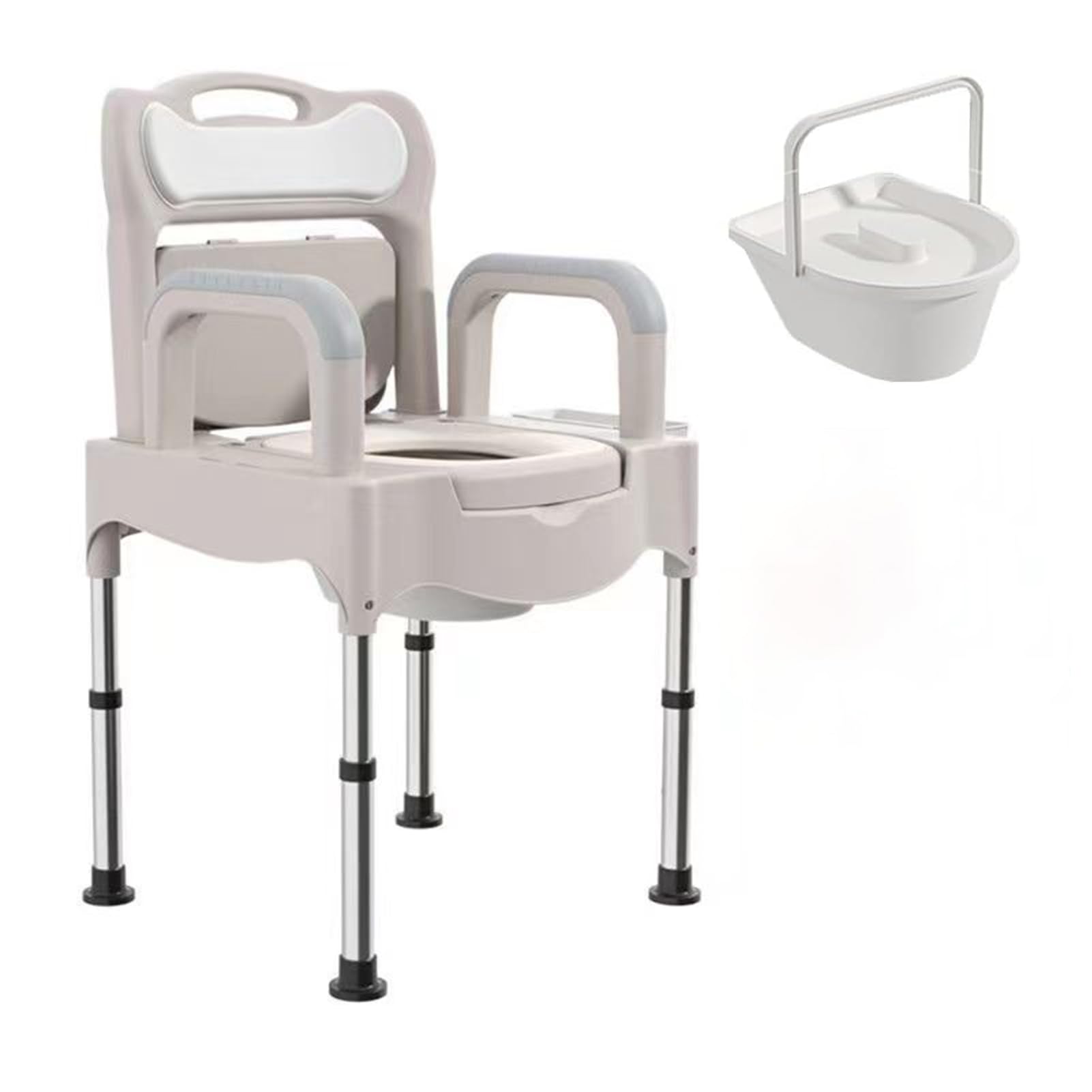 Amazon.com: Migeek Bedside Commode, Portable Toilet for Adults, Toilet ...