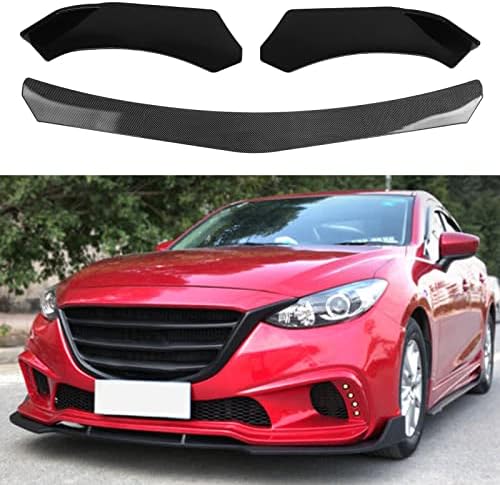 Front Bumper Lip, 3pcs Front Bumper Lip Splitter Kit Gloss Black High ...