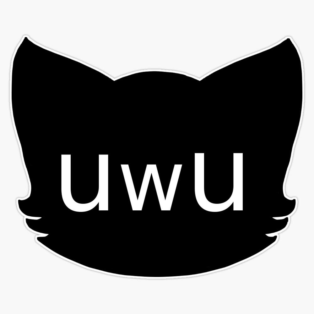 Amazon.com - Furry Uwu Black Sticker Outdoor Rated Vinyl Sticker Decal ...