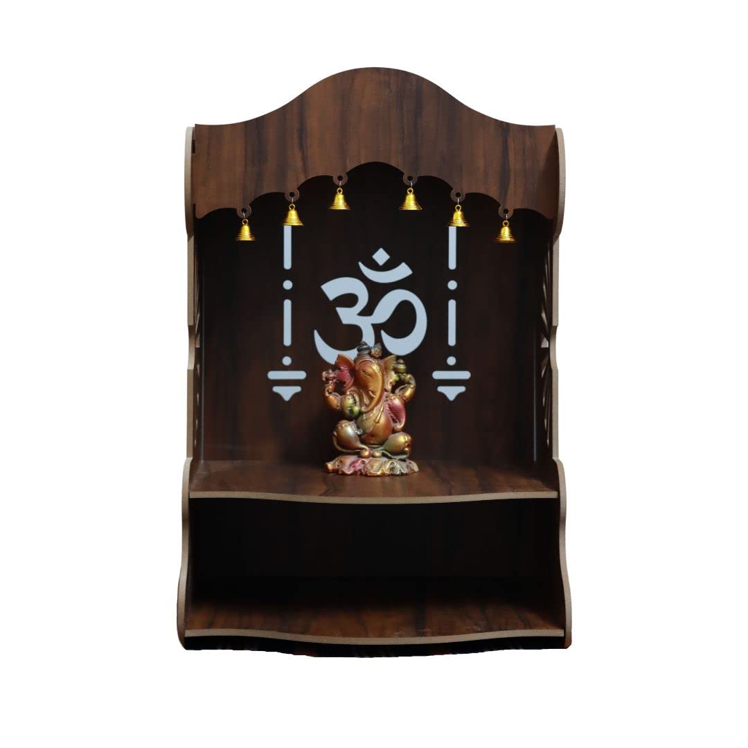 Buy LAZERWOOD Century Impex Wooden Wall and Floor Pooja Temple for Home ...
