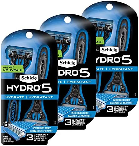 Amazon.com: Schick Hydro 5 Disposable Razor for Men with Hydrating Gel ...