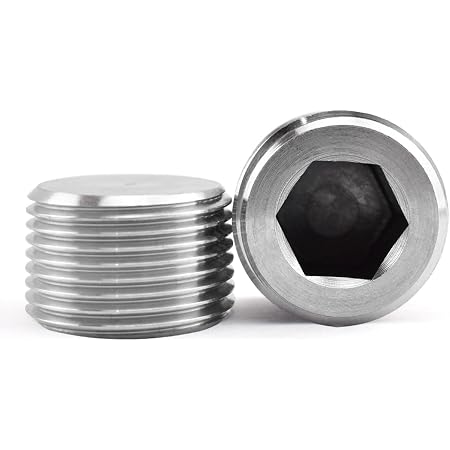 Internal Hex Pipe Connectors ZESE 304 Stainless Steel Pipe Plugs - 2 ...
