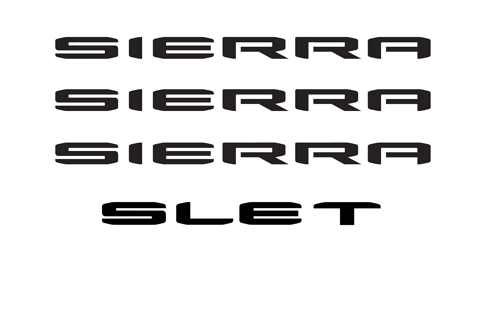 Gmc Sierra Font