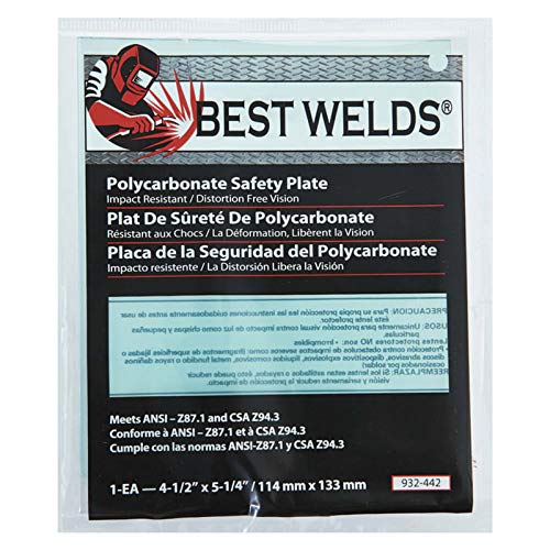Safety Plate, 4.5 in x 5.25 in, Polycarbonate, Clear (100 Pack): Amazon ...